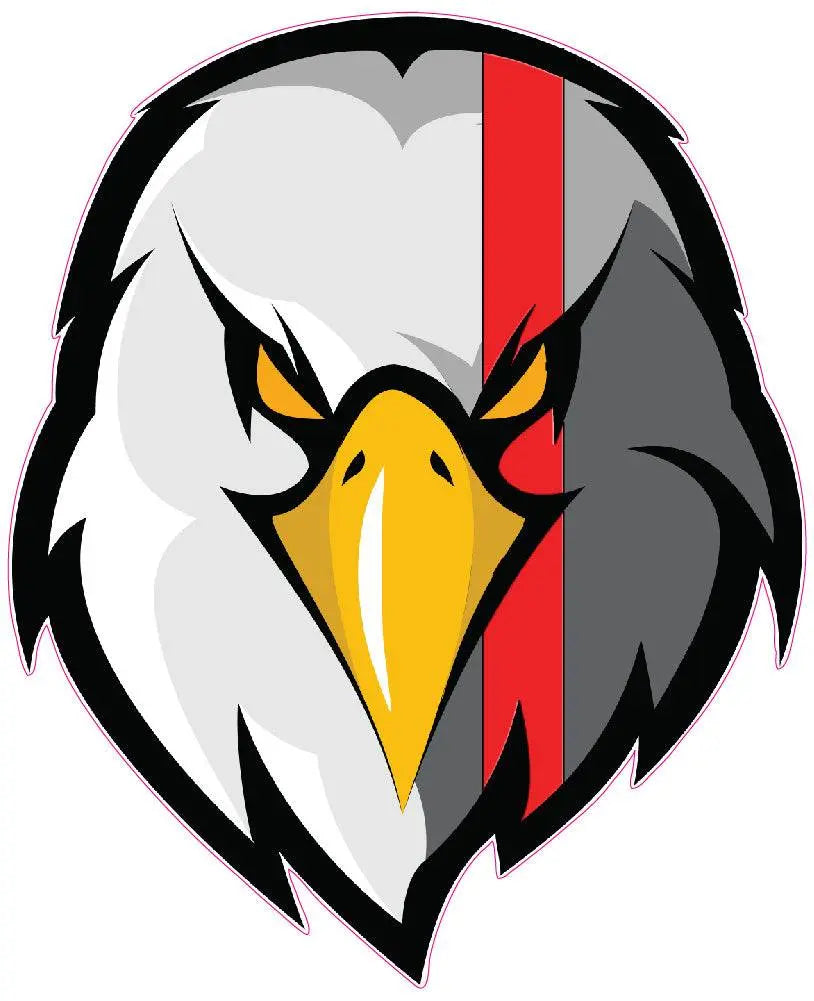 Eagle head Thin Red Line law enforcement decal for Vehicles – American ...